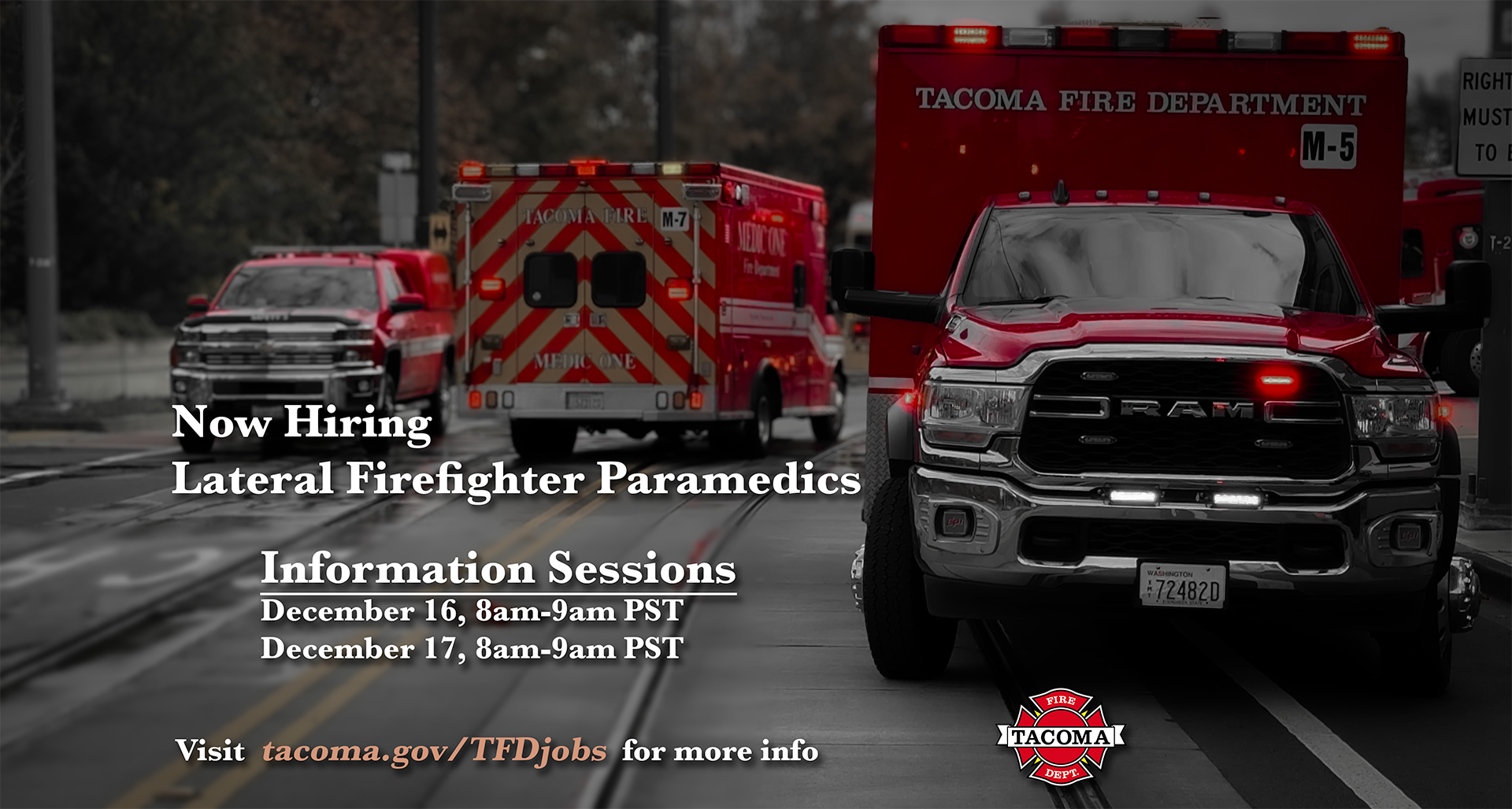 Oldalirányú tűzoltó mentős jelentkezési tájékoztató | Tacoma város